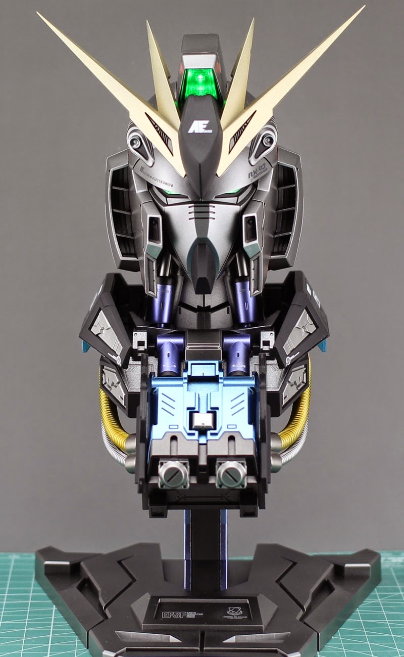 GUNDAM GUY: 1/35 RX-93 Nu Gundam Head Display - Painted Build