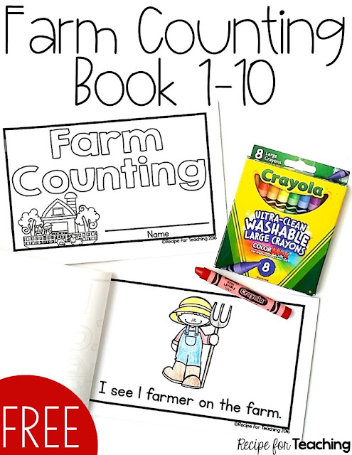 Farm Counting Book 1-10 - Recipe for Teaching