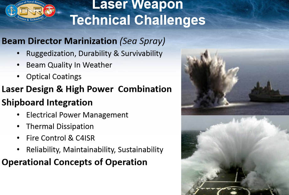 Technical details on the US Navy 150 kw combat laser development ...