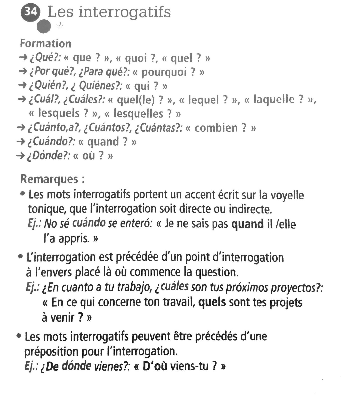 PRONOMS INTERROGATIFS: savoir poser des questions