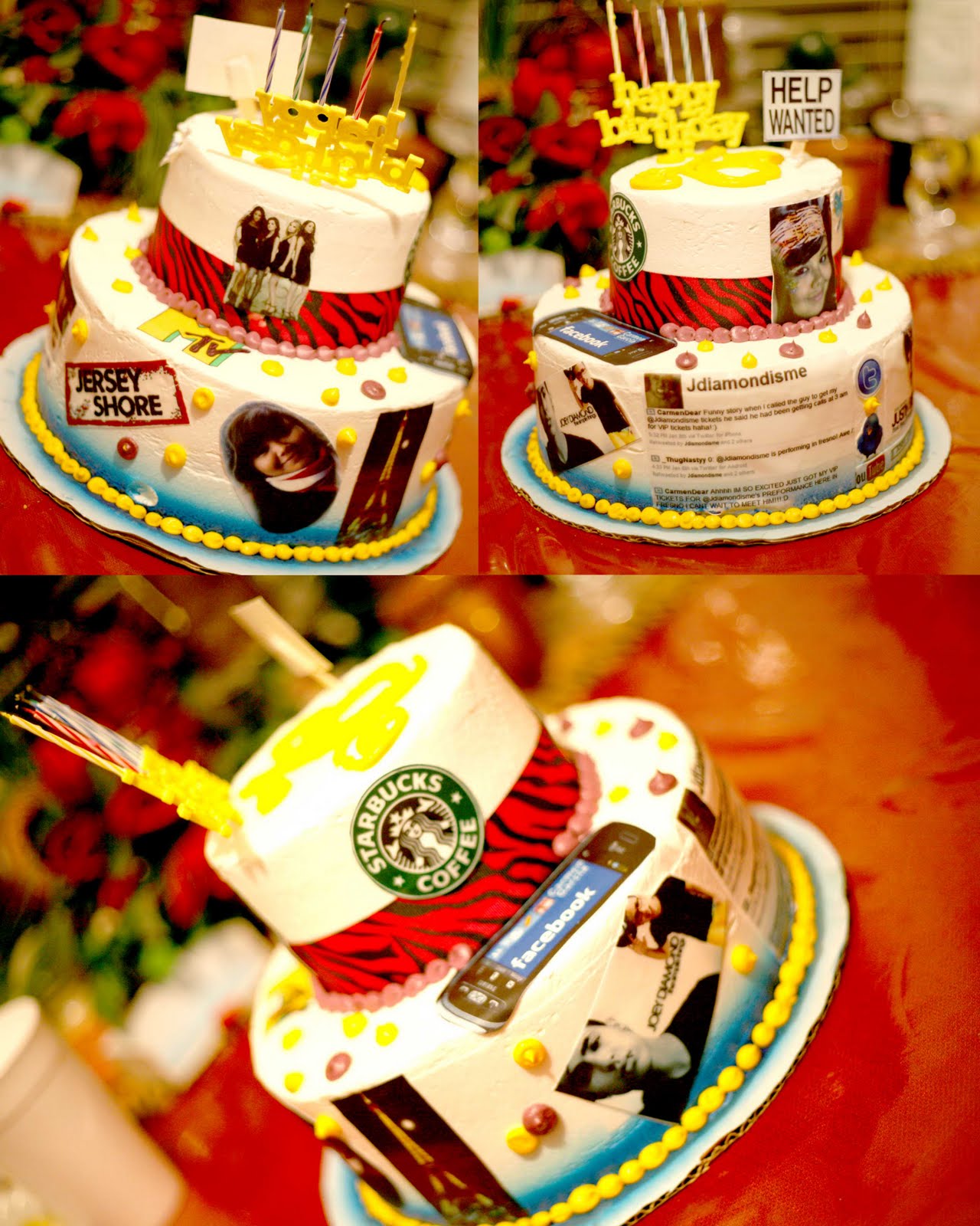 Hector's Custom Cakes: 18 Birthday Cake / Collage Cake