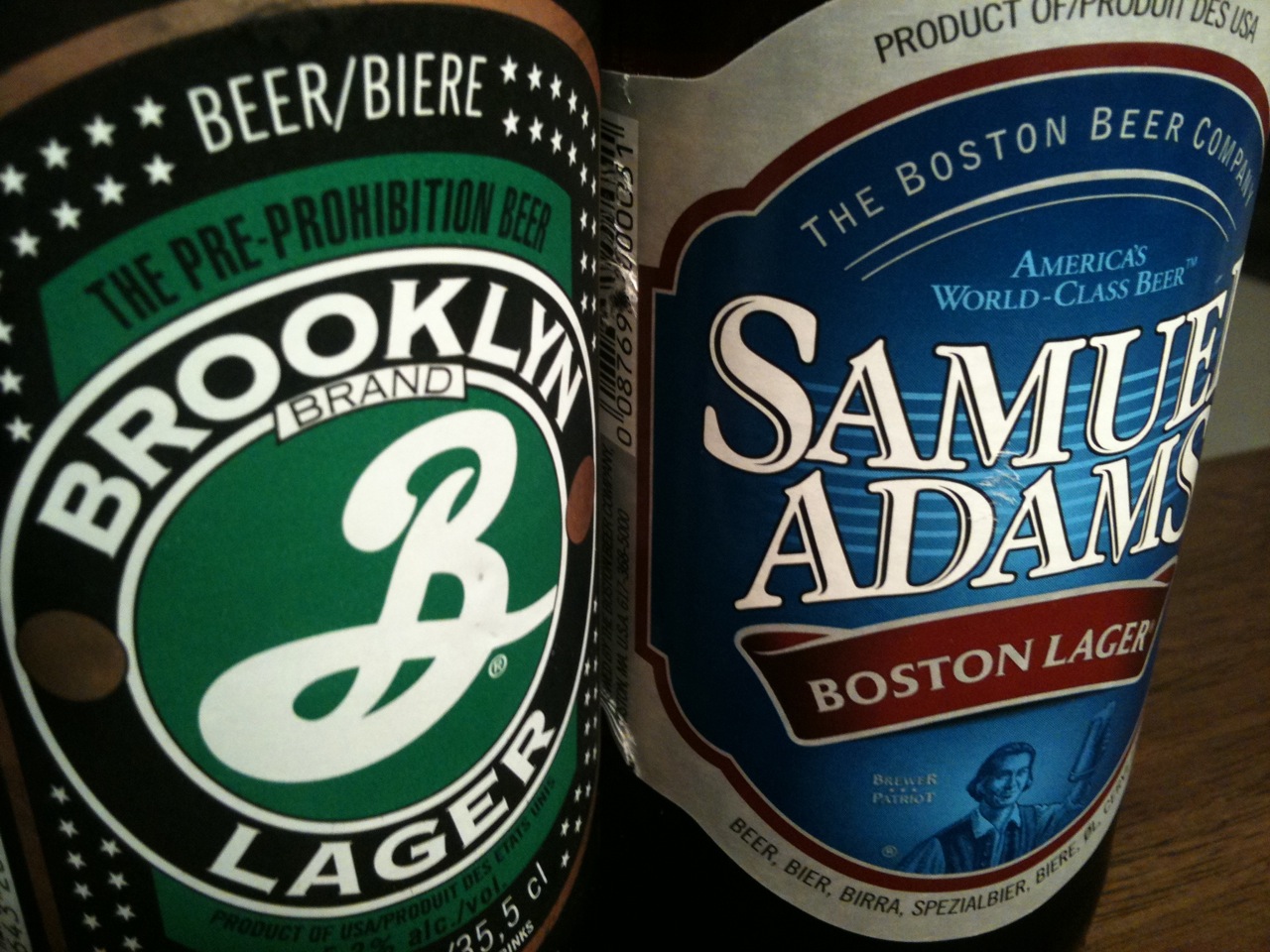 American Craft: Brooklyn Lager VS Sam Adams Boston Lager - Eating isn't ...