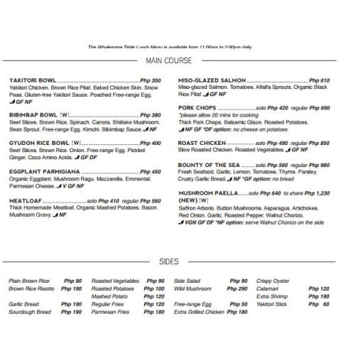 ERICJAZ FOODIES: THE WHOLESOME TABLE