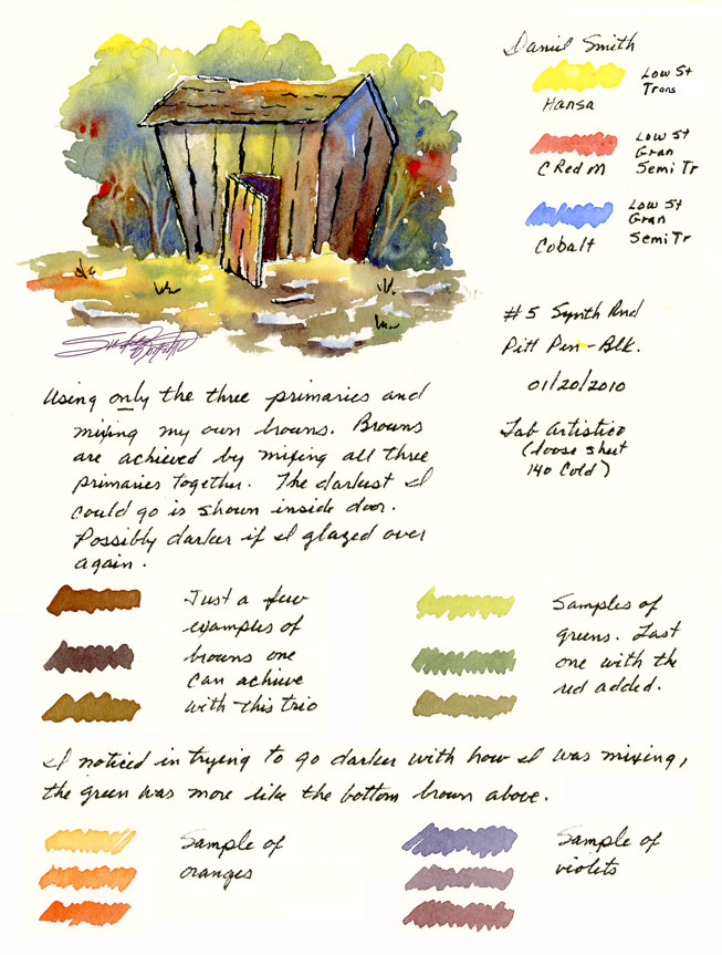 Sbwatercolors And Sketching Primary Color Trio Examples Sbwatercolors And Sketching Primary Color Trio Examples