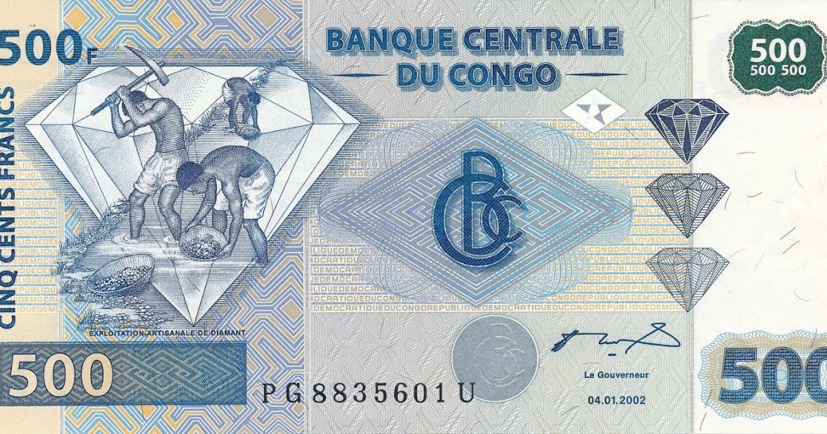 Congo Democratic Republic 500 Congolese francs banknote 2002|World ...