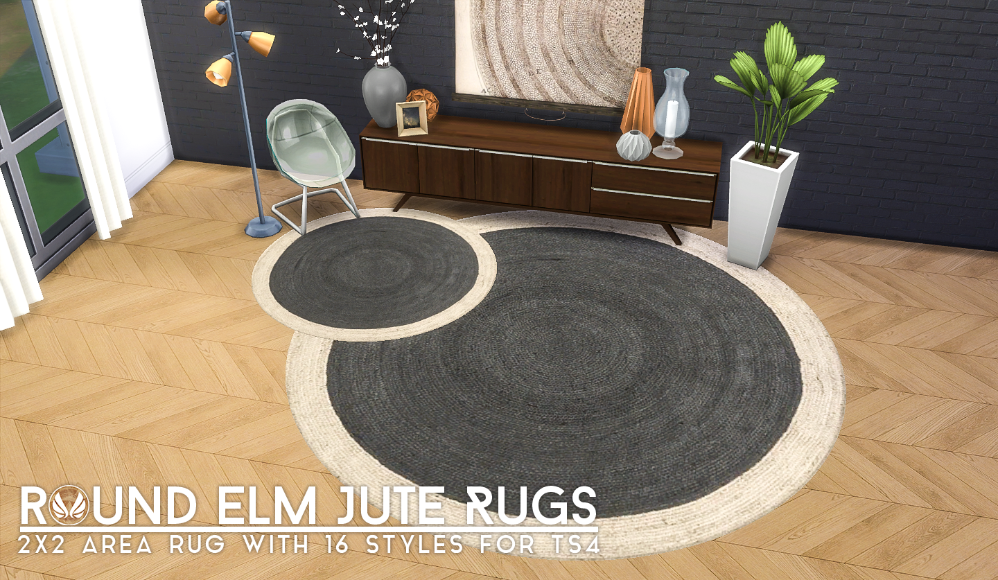 Simsational Designs: UPDATED - Round Elm Jute Rugs