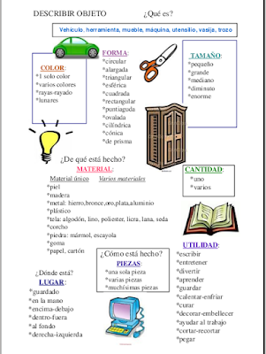 SAN MATEO CONARTEMATE: DESCRIPCIÓN DE ANIMALES Y OBJETOS.