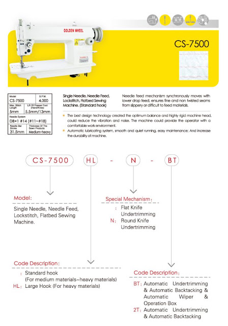 SEW HUB: Golden Wheel CS-7500