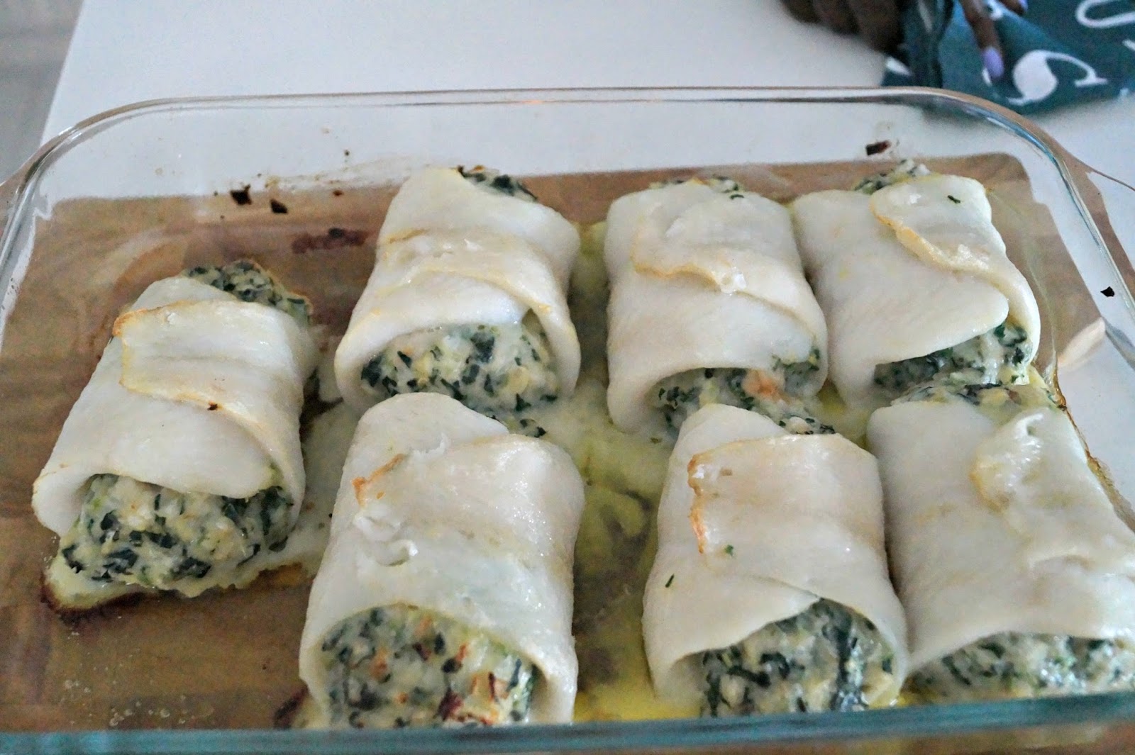 Basa Fillets Stuffed with Kalalu (Green) and Prawns Serve with Warm ...