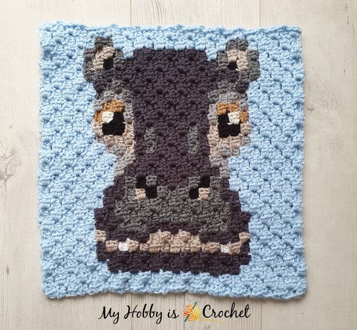 My Hobby Is Crochet: Hippo C2C Square - Free Crochet Pattern + Graph ...