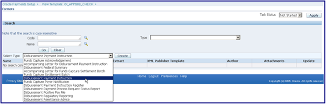 Oracle Applications Oracle R12 Electronic Funds Transfer Eft Payments Setups And Process