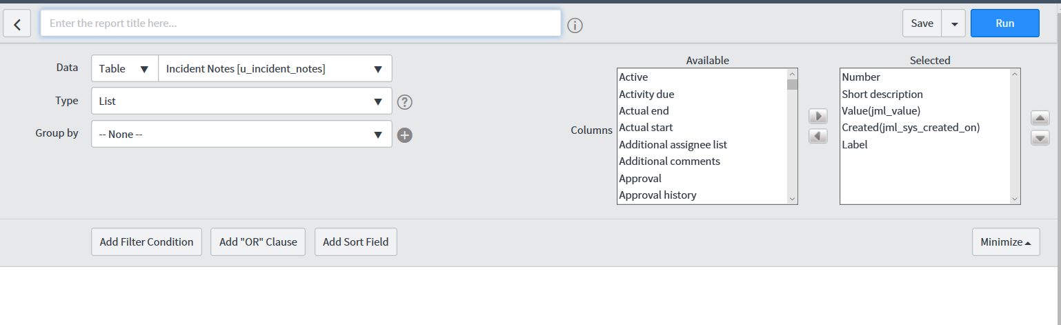 Welcome: [ServiceNow] Create database view and Generate report from it
