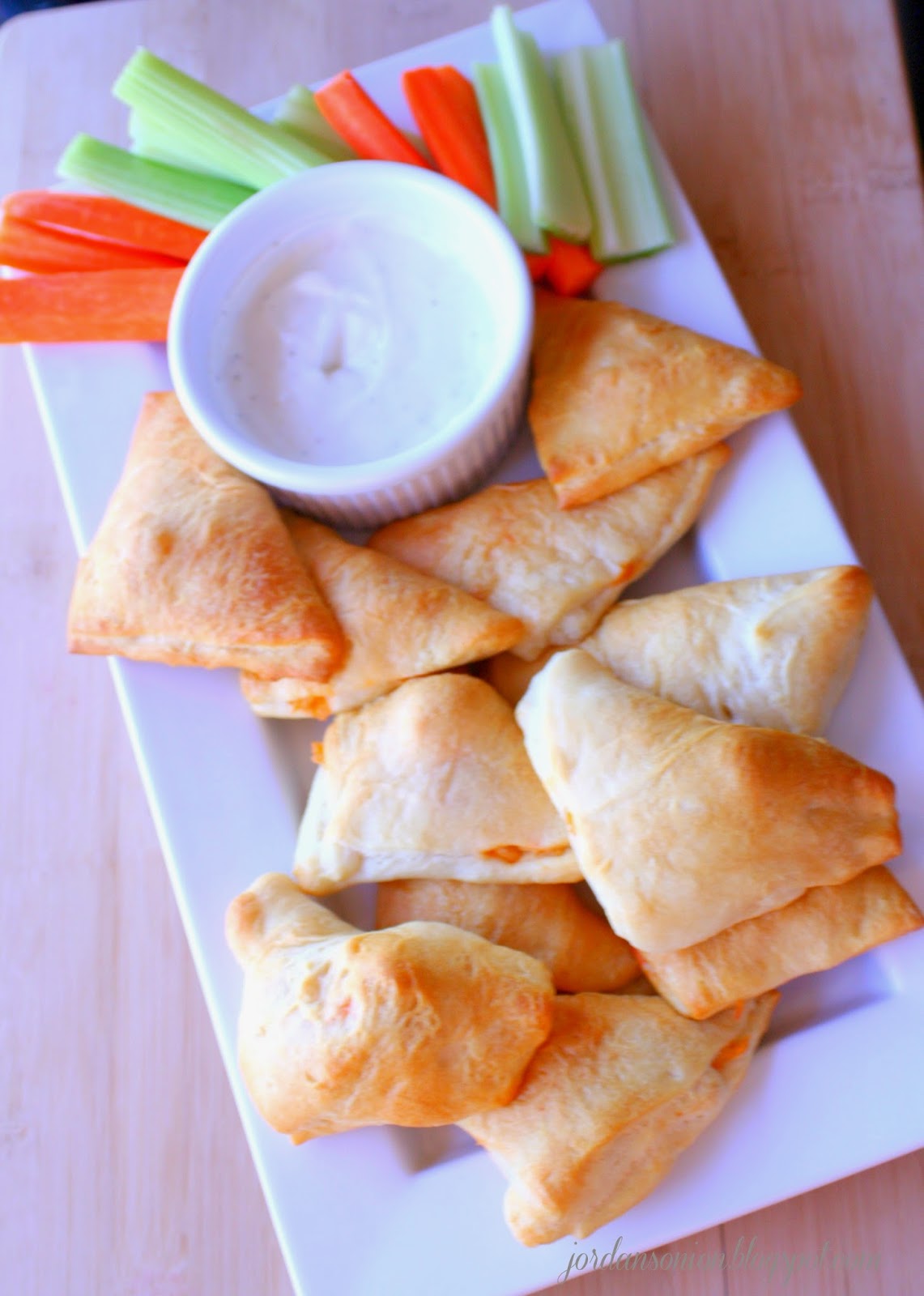 Buffalo Chicken Triangles - Jordan's Easy Entertaining