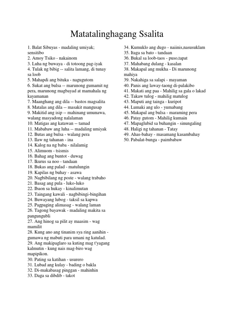 idyomatikong pahayag - philippin news collections