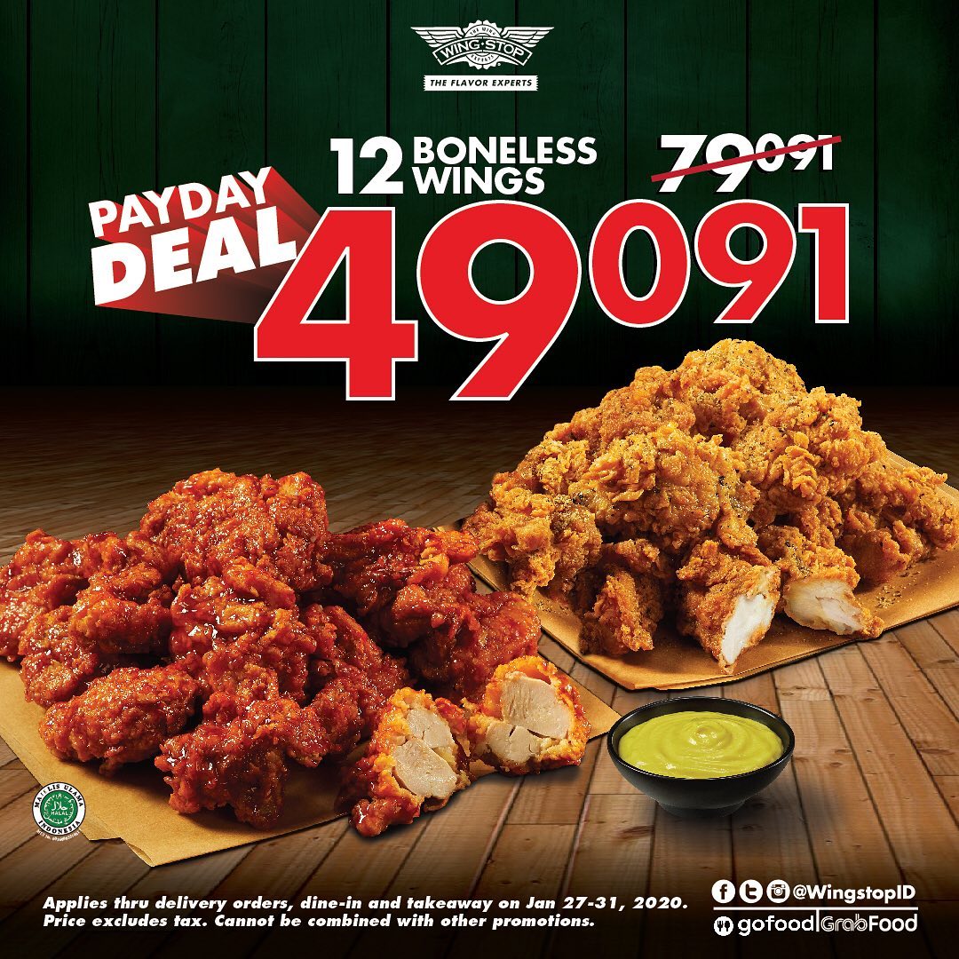 Mau makan di Wingstop dengan harga jauh lebih hemat saat gajian?
