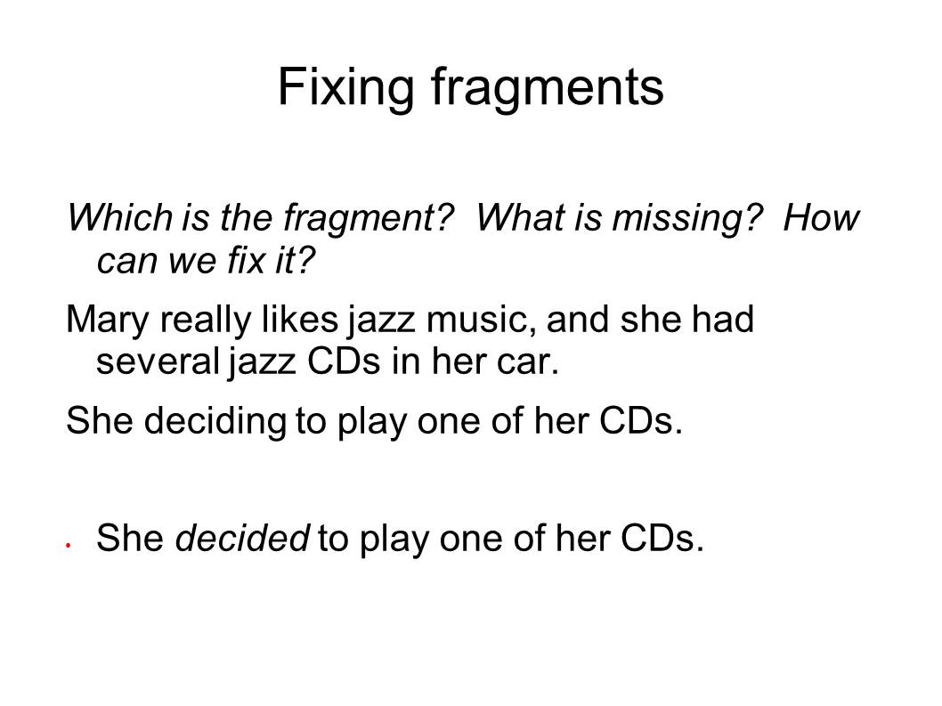 English and ESOL Lab Workshops: Fixing Fragments, Run-Ons, and Comma ...