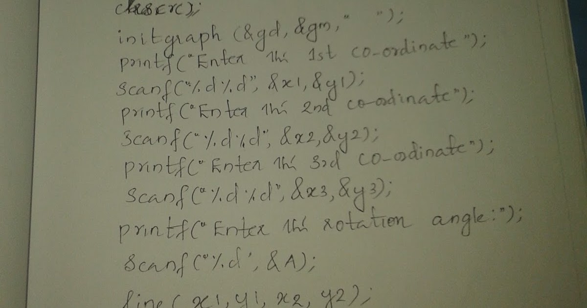 Bsc Computer Science Bca Of Kerala University Computer Graphics 6 Rotation 