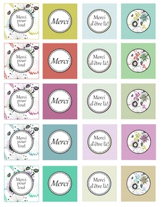 Etiquettes à gogo: Étiquettes "Merci"