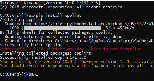 cpplint C/C++ google coding style 檢查分析軟體