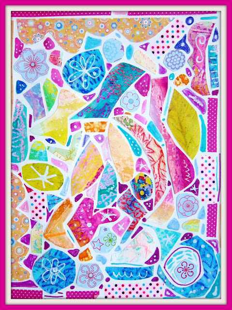 Painted Paper Mosaic Tutorial - Marcia Beckett