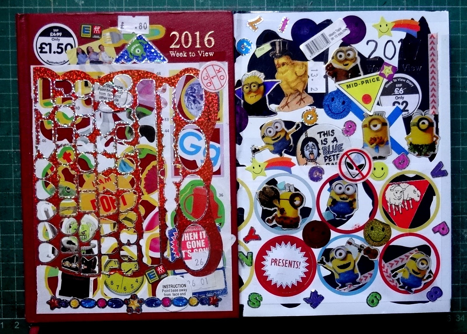 The Kollage Kit: Diary front covers.