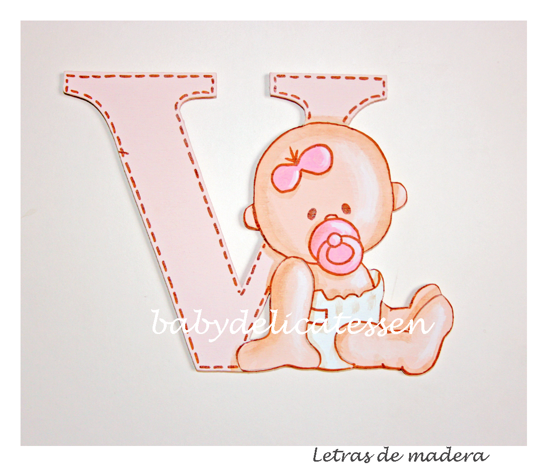 BABY DELICATESSEN LETRAS DE MADERA: LETRAS PARA LA PUERTA
