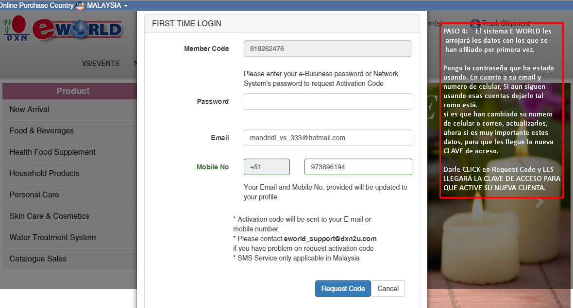 SISTEMA DXN - E WORLD Guía para su activación actualizado 2021