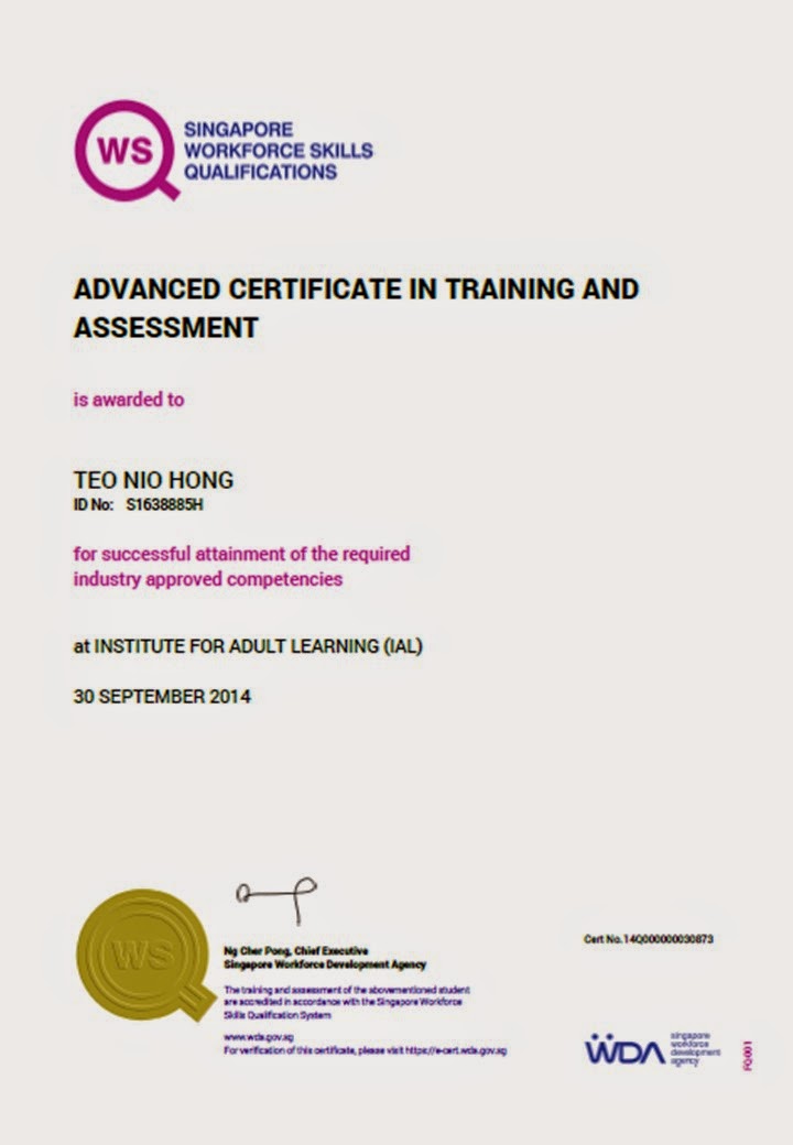 Kristopher Teo Nio Hong: Acta Certificate