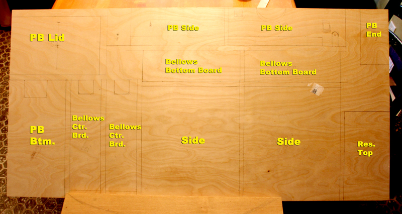 Building a Homemade Crank Organ: Cutting 1/4" Plywood Sheet