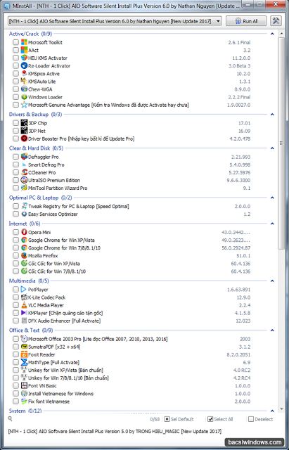 [NTH - 1 Click] AIO Software Silent Plus Version 6.0 by Nathan Nguyễn ...