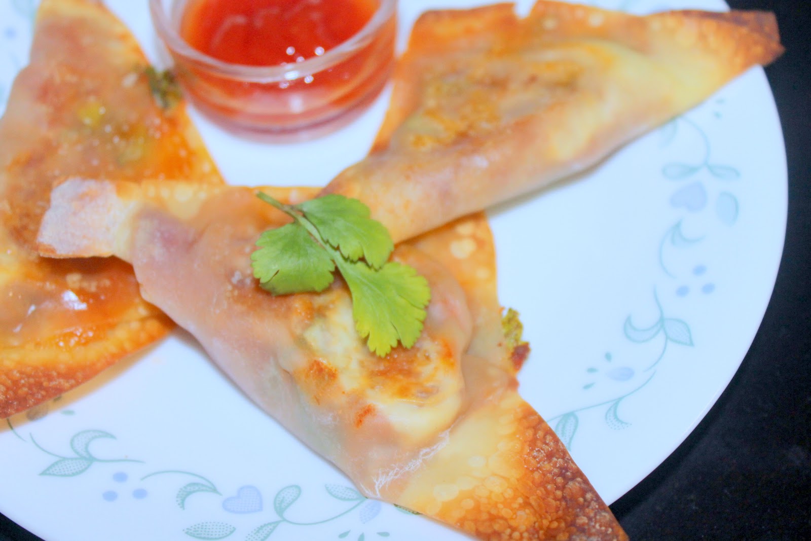 VineelaSiva: Baked Veg Wonton Wraps