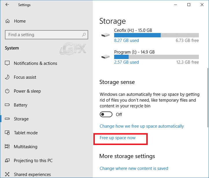 How to free up space using Storage sense on Windows