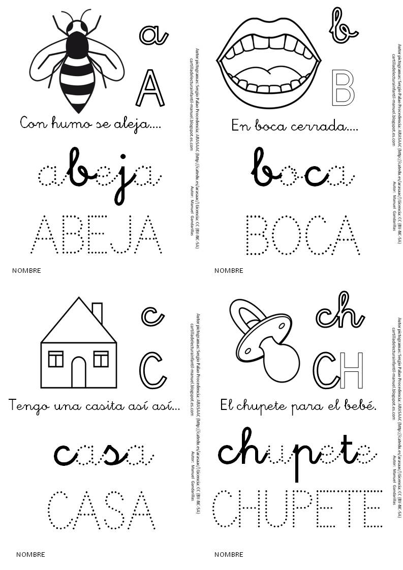 CARTILLA DE LECTURA INFANTIL : ABECEDARIO B y N LIBRITO ESCRITURA LECTURA