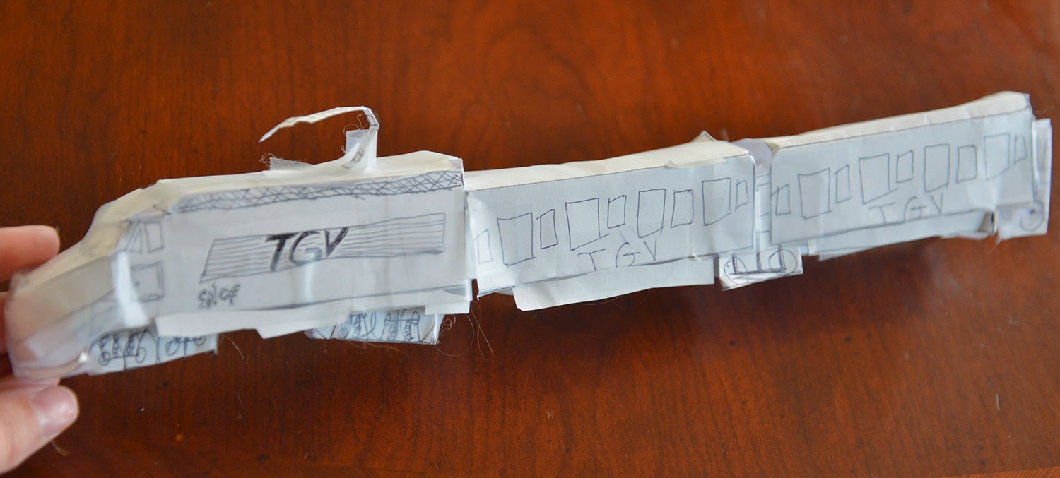 A school of fish: Making paper model trains