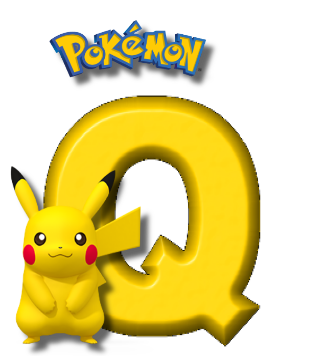 Abecedario de Pikachu de Pokémon. Pikachu Alphabet. - Oh my Alfabetos!