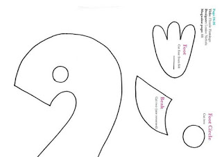 Flamingo em tecido com Molde