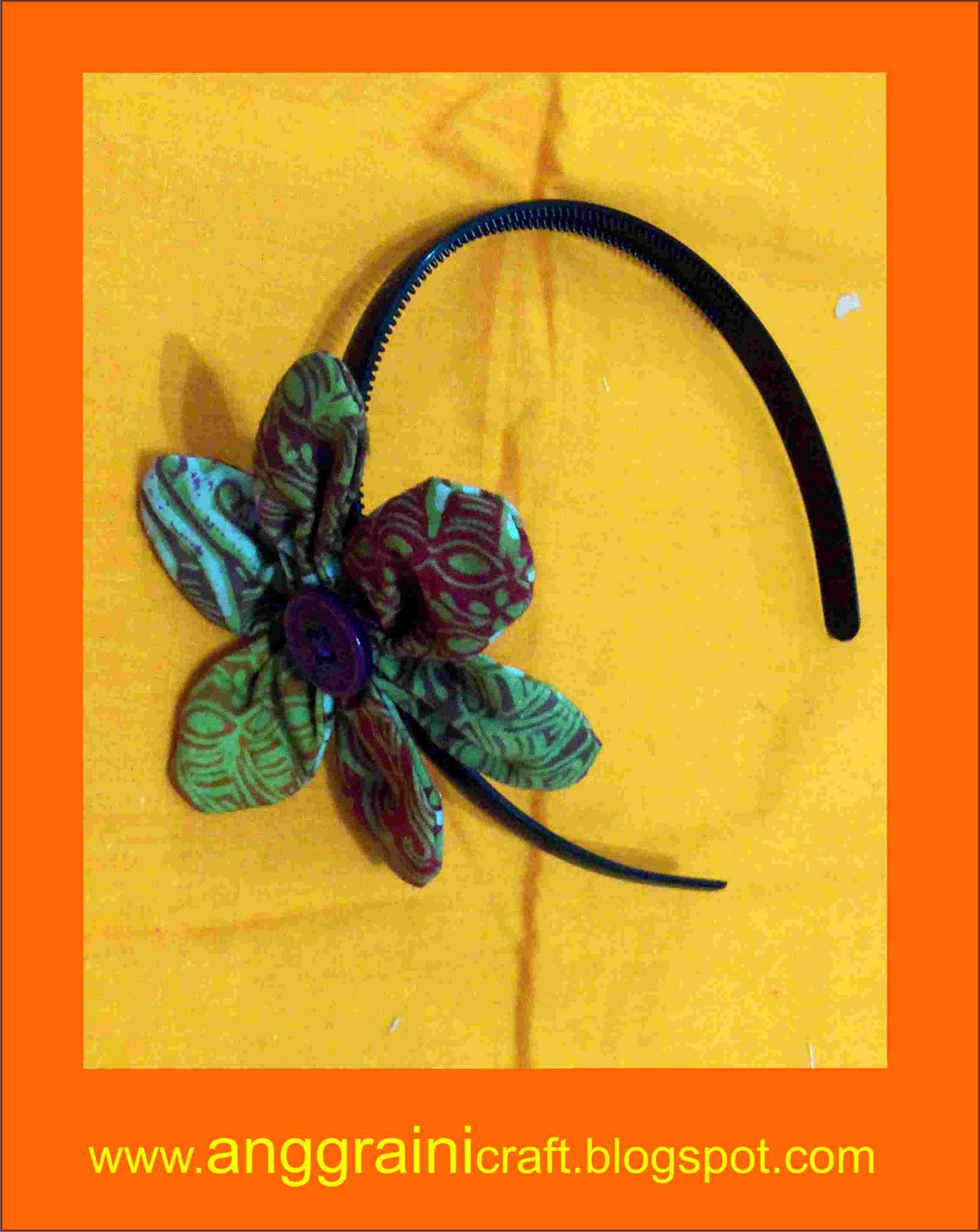 Anggraini craft: tutorial: Bondu cantik dengan hiasan bunga perca