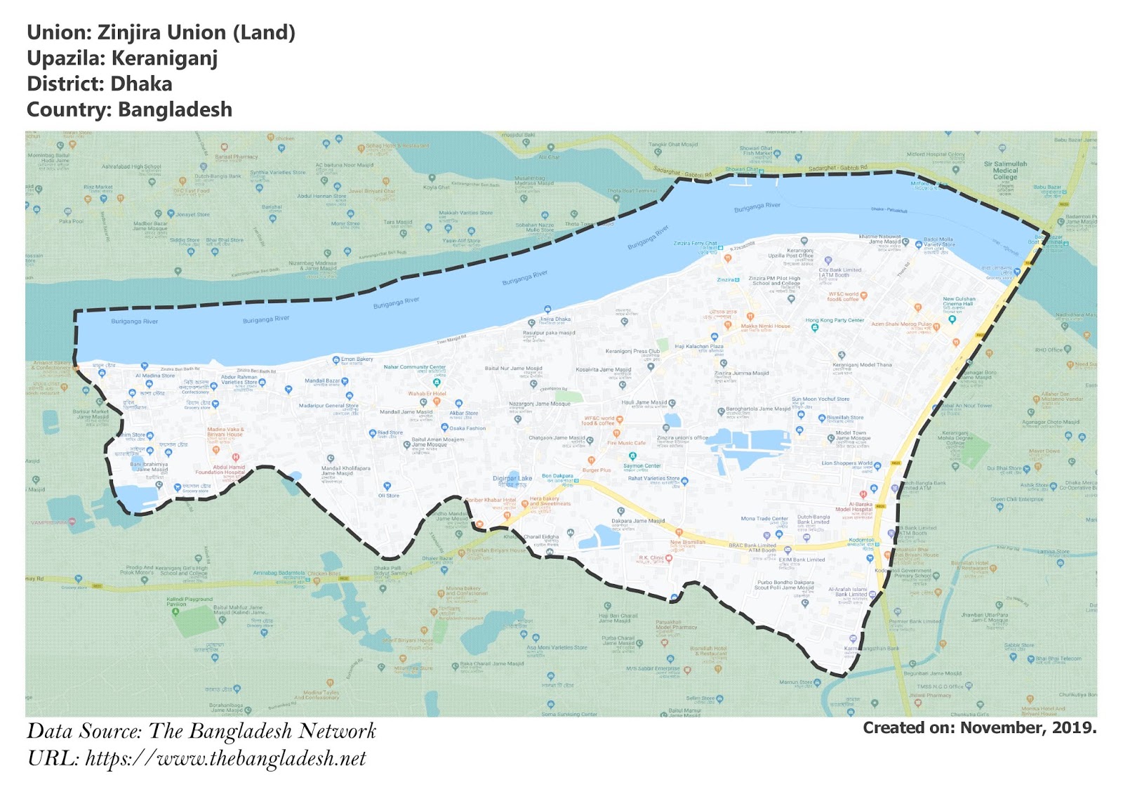 Zinjira Union Union, Dhaka