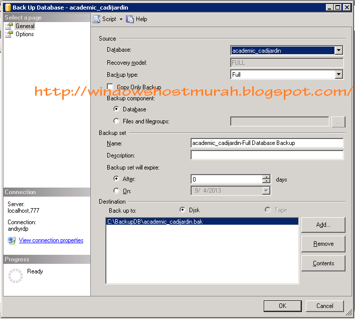 Sql Server Hosting Cara Backup Database Pada Sql Server 2008 ~ Informasi Dan Tutorial Web
