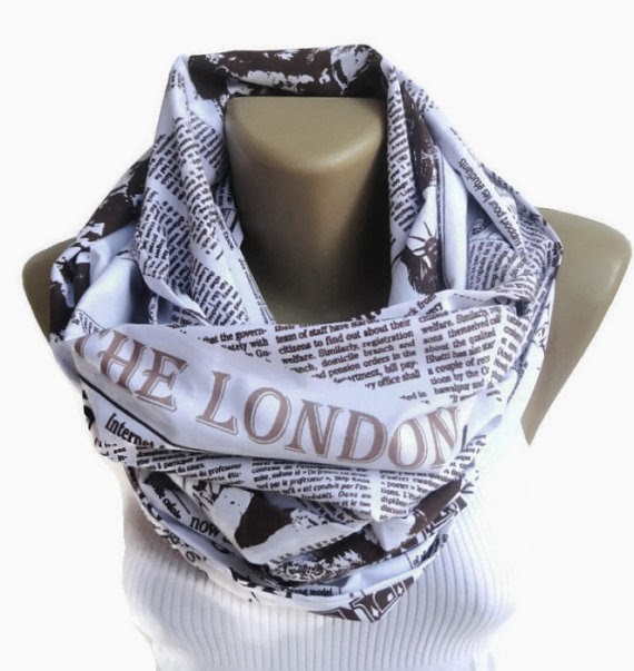 seno: book scarf infinity scarf London scarf by senoAccessory on Etsy