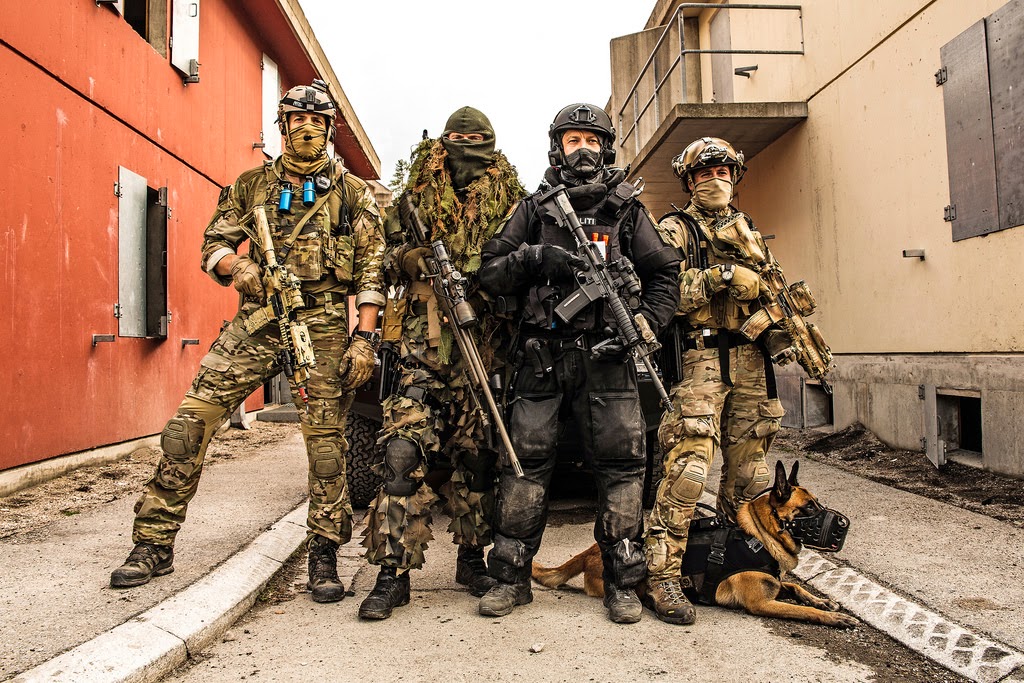 Norwegian FSK, MJK and Delta police during counter-terrorism training ...