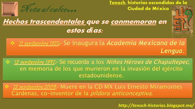 Tenoch, historias escondidas de la Ciudad de México: Nota al calce...11 ...
