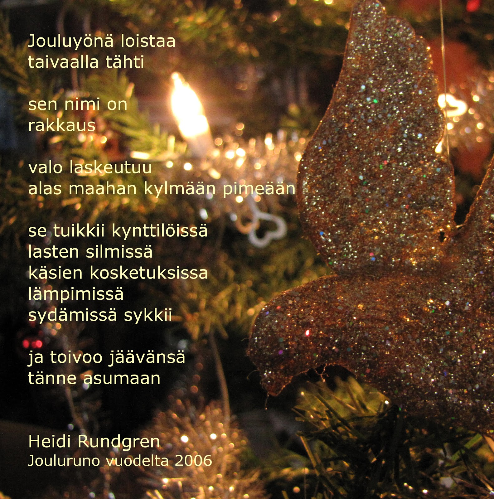 Rakastuin runoon: joulukuuta 2012