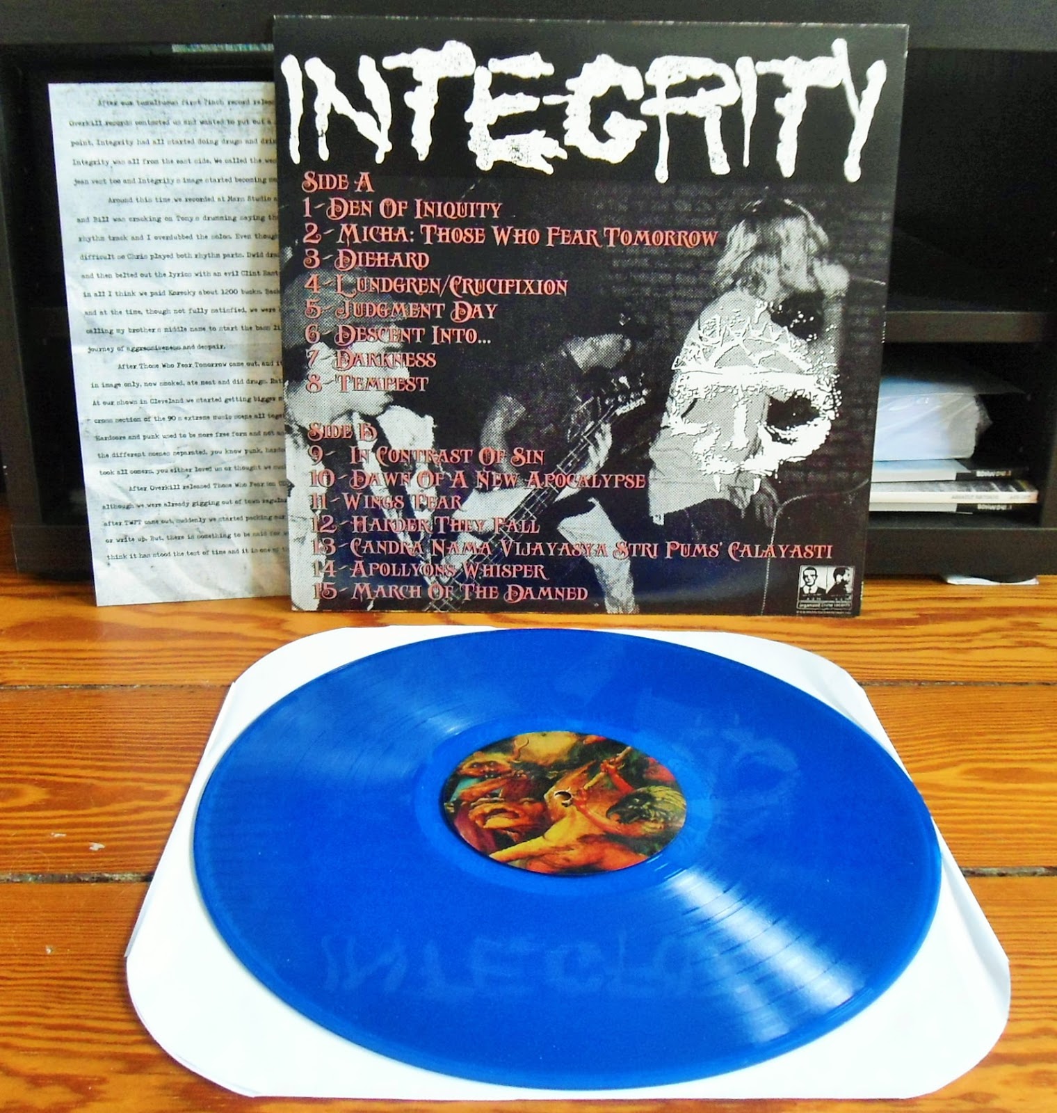 hardcore/metal vinyl: integrity - those who fear tomorrow