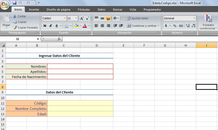 Aprendiendo Excel: Crear un código con funciones