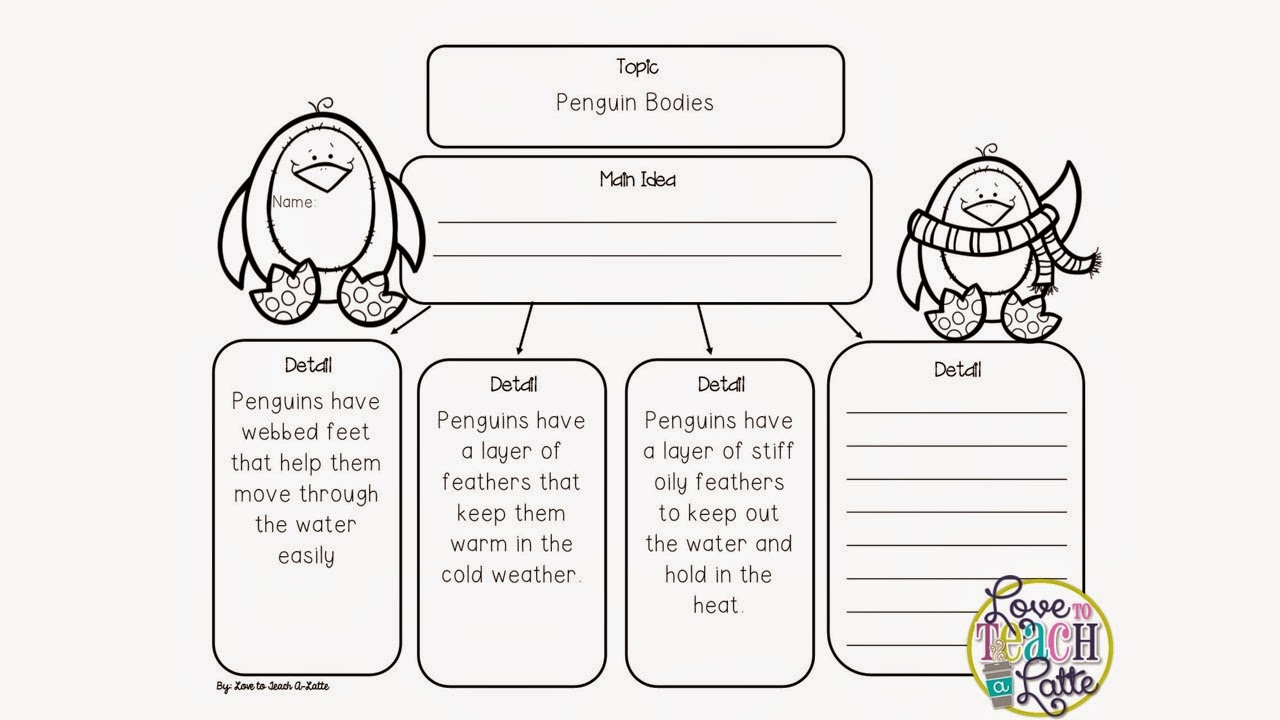Love to Teach A-Latte: Penguins & Main Idea FREEBIE!