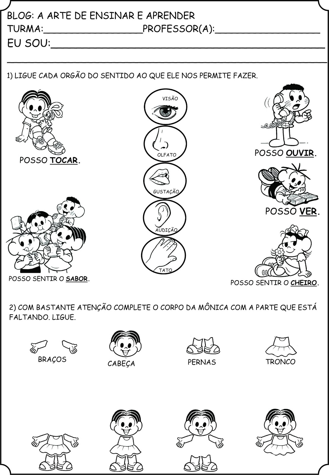 Atividades Os 5 Sentidos - FDPLEARN