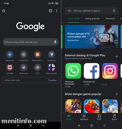 Cara Mengaktifkan Mode Gelap (Dark Mode) di semua HP Android - Menit info