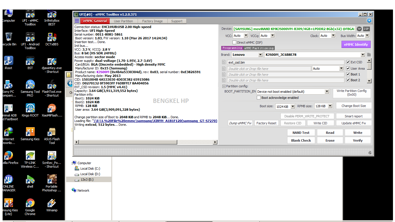 Cara done Isi Emmc Samsung GT-S7270 (ace 3) Tested KMKJS/KMK5U ...