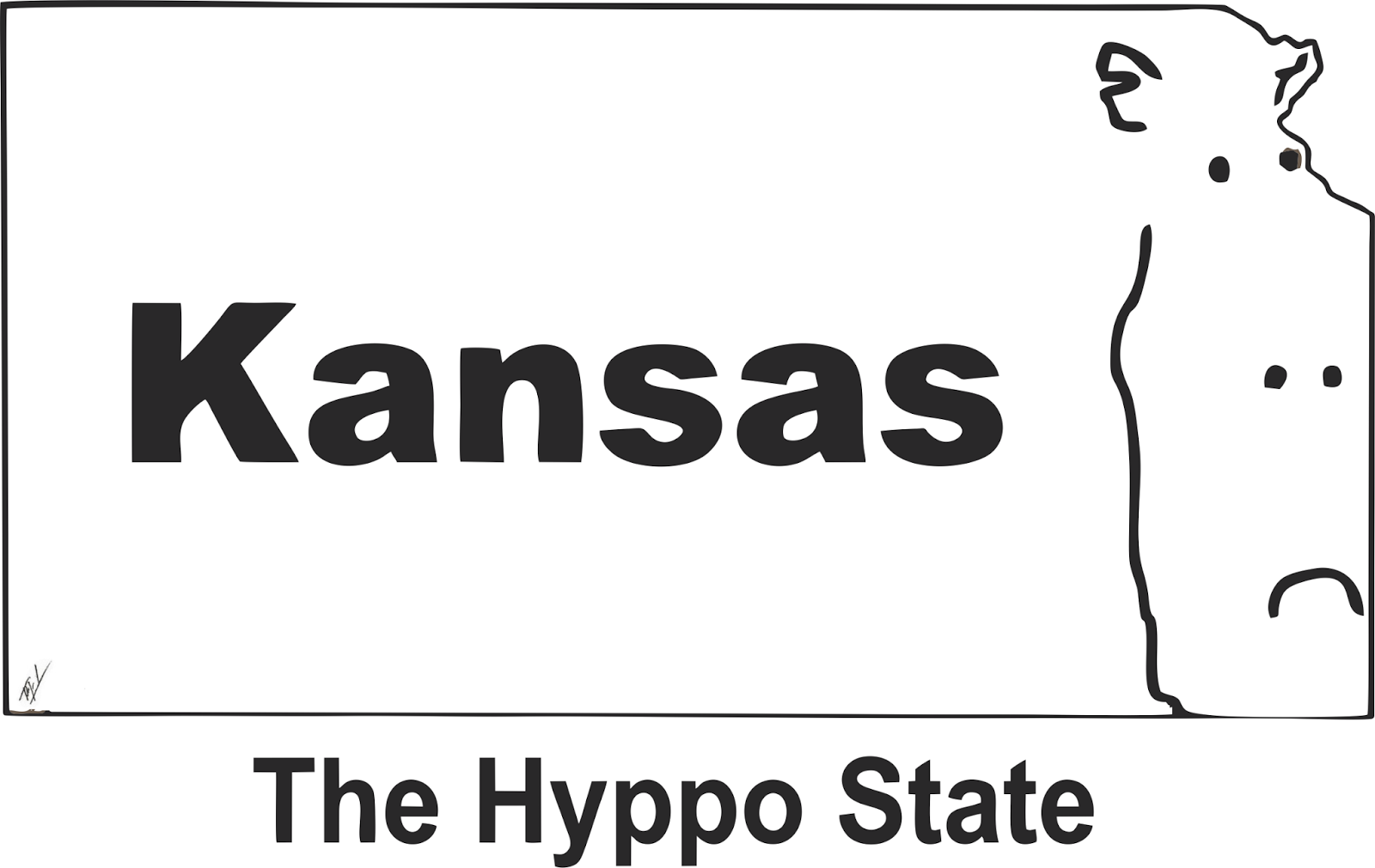 Funny maps: A funny map of Kansas